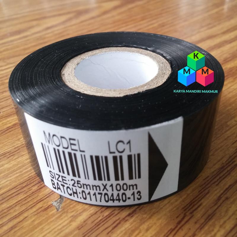 RIBBON TAPE / PITA TINTA FOR CODING MACHINE SIZE 25mm x 100 meter ...