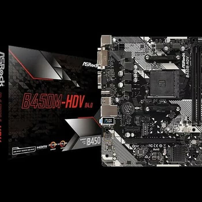 Jual Mainboard ASRock B450M-HDV AM4, AMD Promontory B450, DDR4, USB3.1 ...