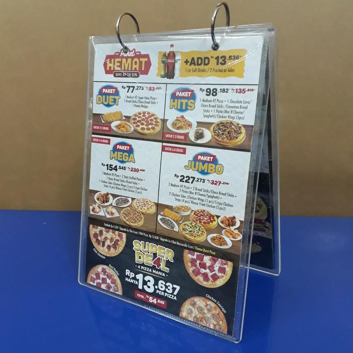 Jual A5 Tempat Brosur Menu Acrylic, Display Menu Gantung uk 15x21cm ...