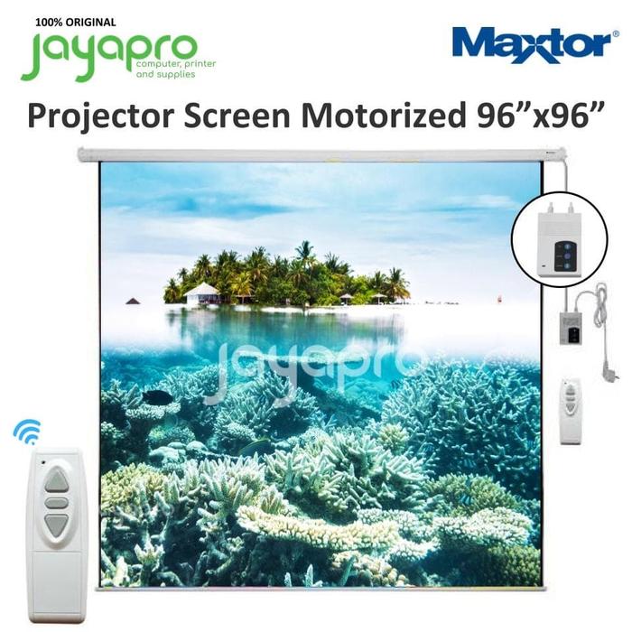 Jual Layar Proyektor 96 inch / 96" x 96" Maxtor Wall Mount Motorized ...