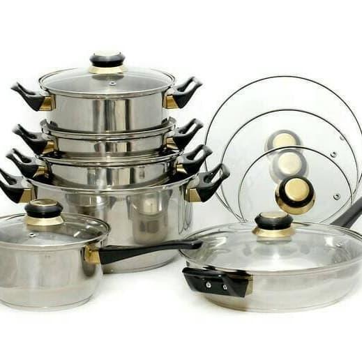 Jual Panci Set Stainless Vicenza V-612 / Cookware Set Vicenza - Kota ...