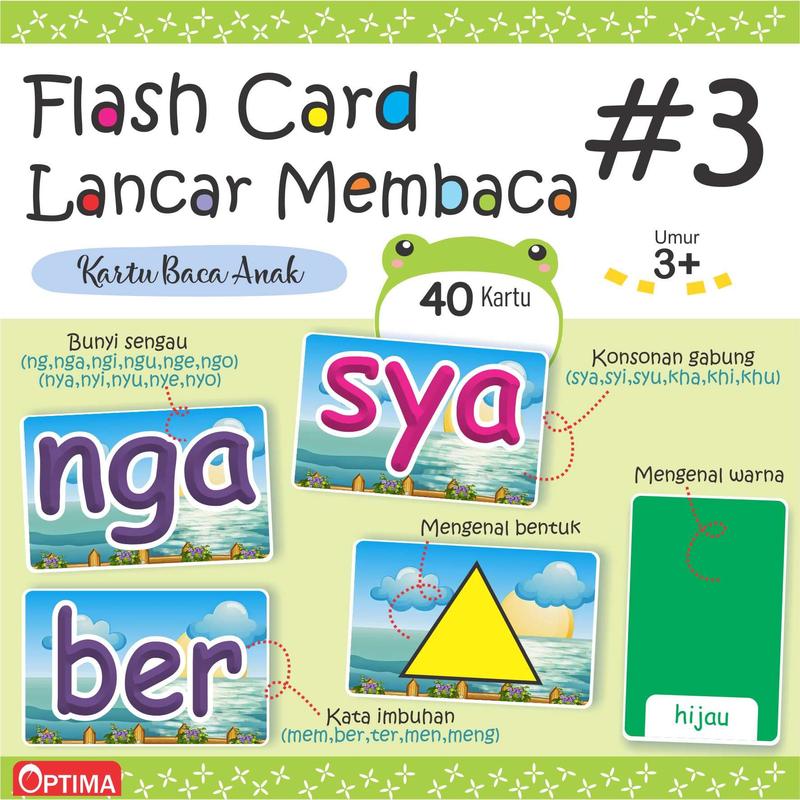 FLASH CARD LANCAR MEMBACA (bunyi sengau,awalan, huruf gabung,warna,btk - Shop | Tokopedia