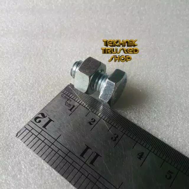 baud dan mur galvanis putih M8x15mm/Untuk rak besi siku lubang - Shop ...