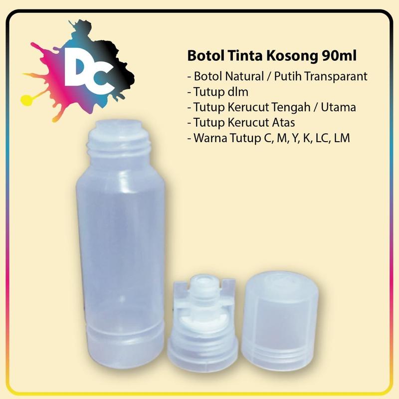 Botol Tinta 90ml, Botol Tinta Bening, Botol Tinta Refill Printer Epson ...