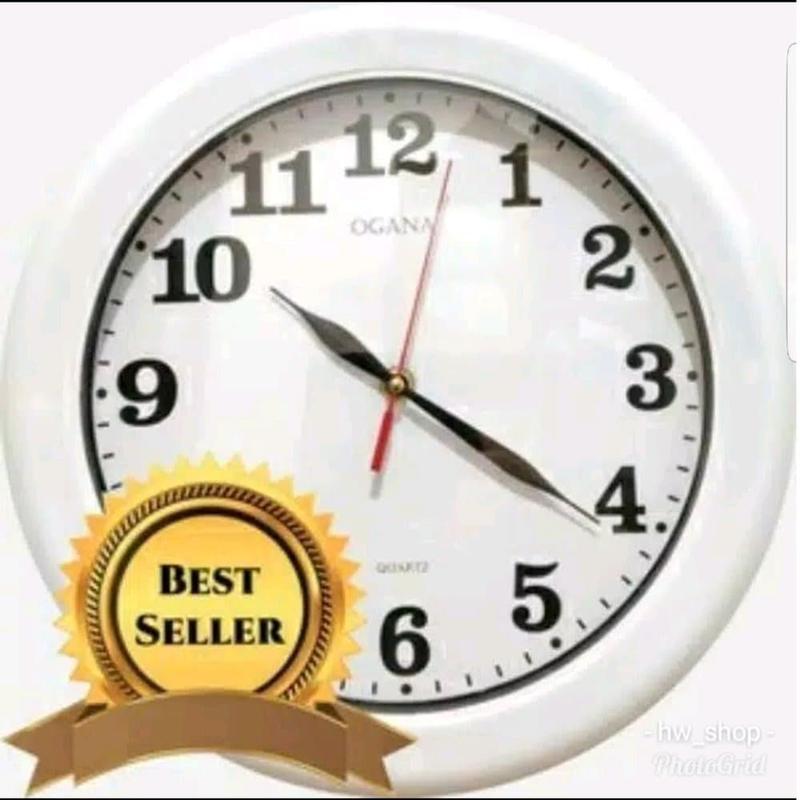 Jam Dinding Putih Polos Diameter 30 Cm . Jam Dinding Murah Original ...