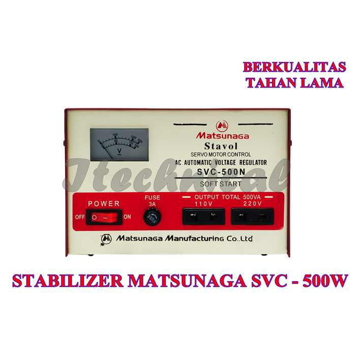 Jual Stavolt SVC 500W Matsunaga / Stabilizer SVC 500VA MTS / 500 Watt ...