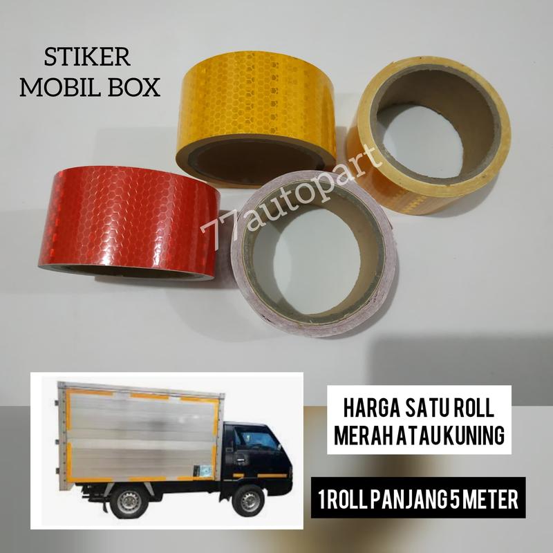 Stiker mobil box truck merah atau kuning 5meter - Shop | Tokopedia