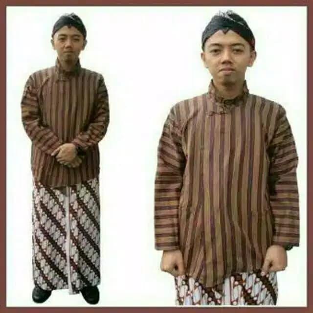 Setelan Baju Adat Jawa/Setelan Baju Lurik - Shop | Tokopedia