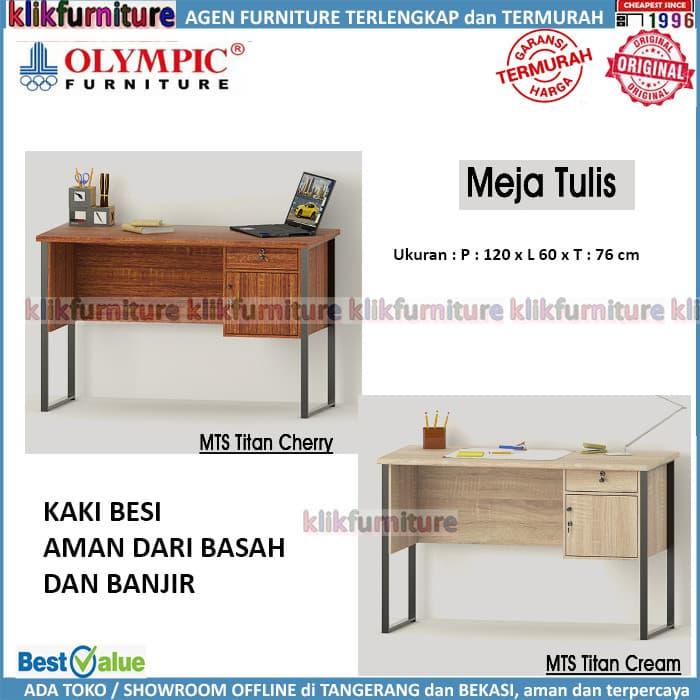 Meja Tulis Meja Kantor Kaki Besi MTS TITAN Olympic - Shop | Tokopedia