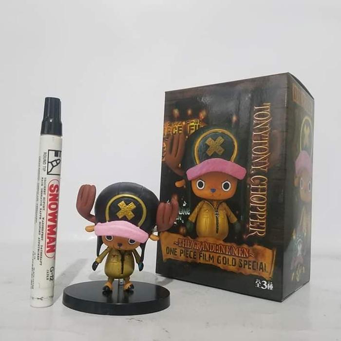 Jual mainan action figure tony tony chopper gold one piece dxf recast ...