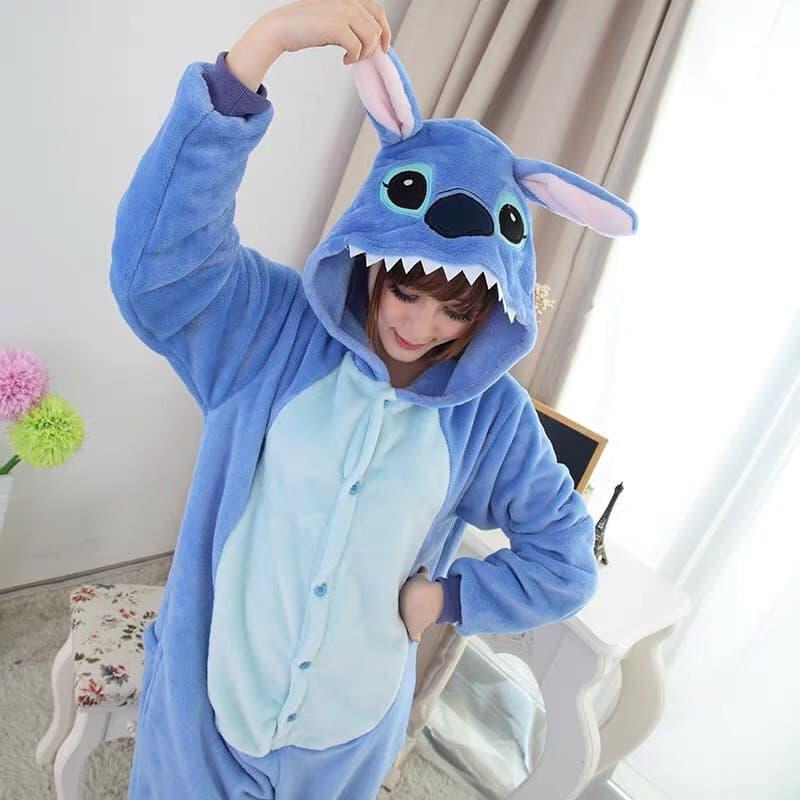 KOSTUM LILO STITCH BLUE BIRU ONESIE PIYAMA COSPLAY BAJU TIDUR - Shop ...