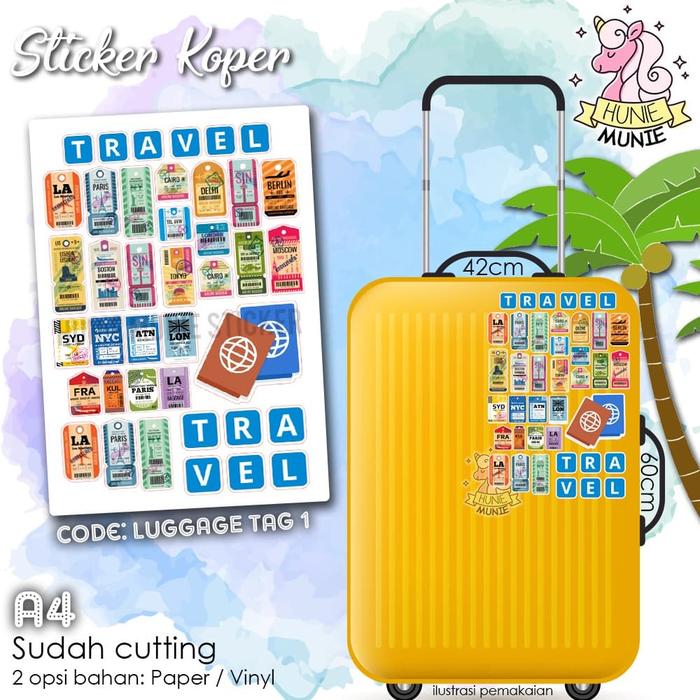 Jual Sticker Koper - Luggage Tag #1 - Vinyl - Kab. Sidoarjo - Hunie ...