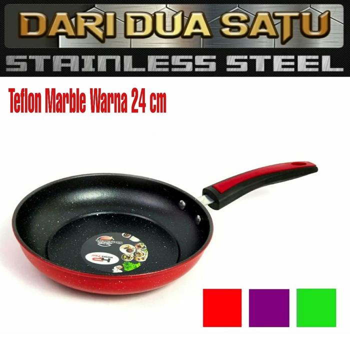 Jual Wajan Teflon Warna Anti Lengket Frypan 24 cm (AF-71) - Random ...