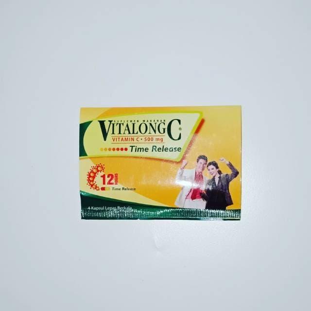 Vitamin C Vitalong C 500mg 1 Strip isi 4 - Seplemen Daya Tahan - Shop ...