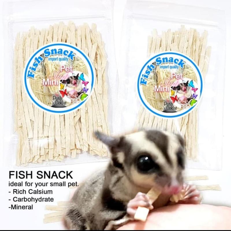 fish snack 10gr 20fr 30gr 100gr makanan hewan cemilan snack sugar ...