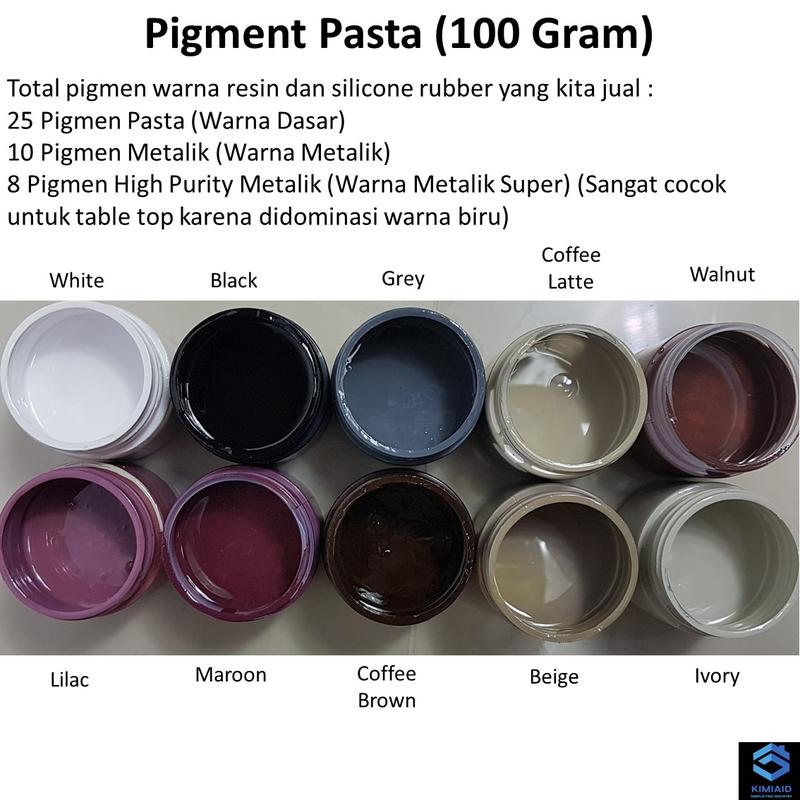 Pigmen Resin 100 Gr Pewarna Resin Cat Epoxy Resin Bening Resin - Shop ...