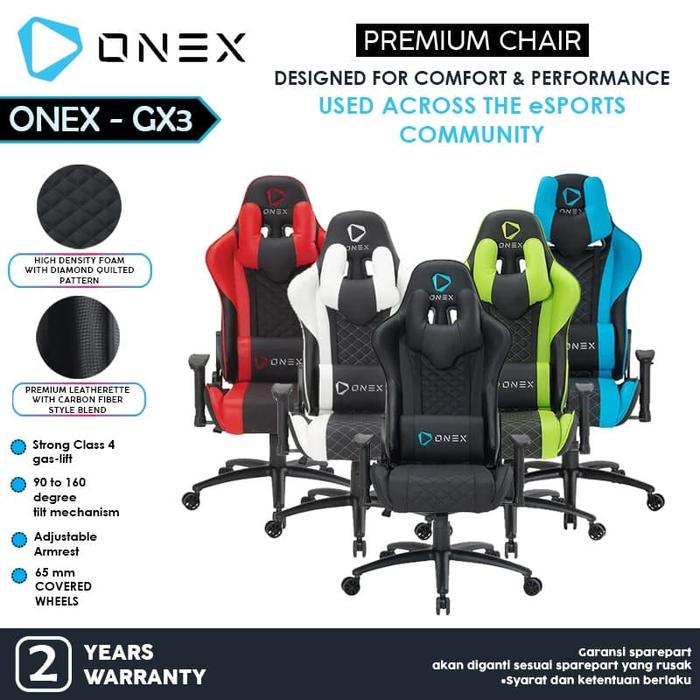 Promo ONEX GX3 Premium Quality Gaming Chair Kursi Gaming - Putih ...