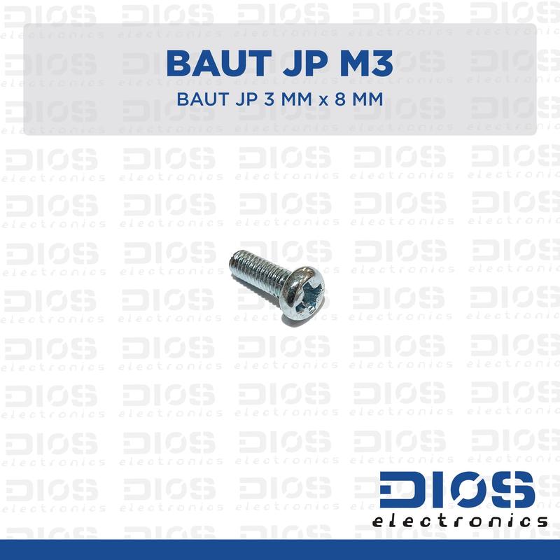 Baut JP 3 mm x 8 mm / M3 / Bolt - Shop | Tokopedia