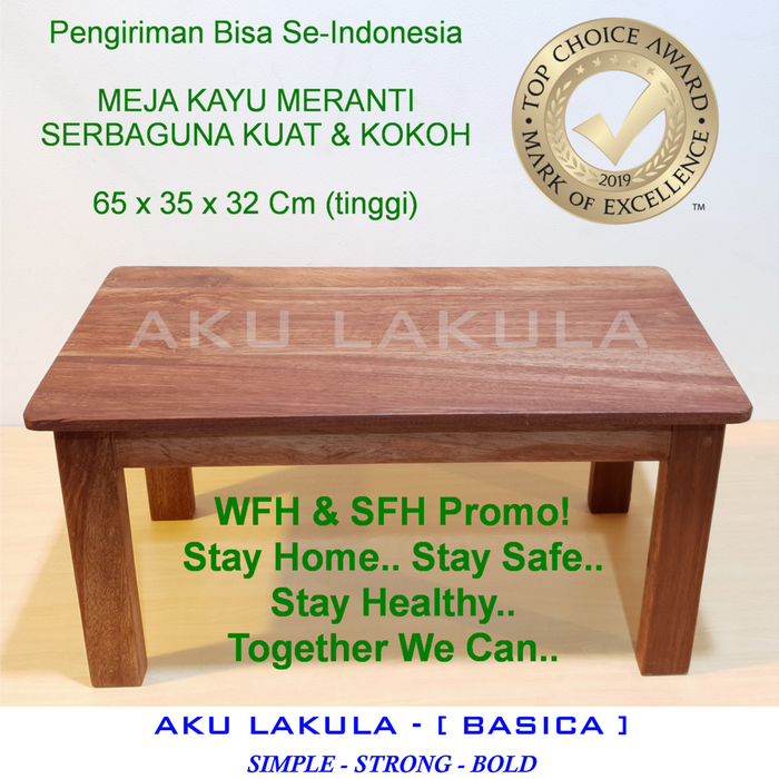 Jual MEJA KOMPUTER LESEHAN KECIL SEDERHANA KUAT KOKOH, KAYU MERANTI ...