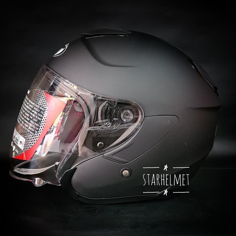 Helm Half Face KYT KYOTO R Solid Black Matt Doff Original - Shop ...