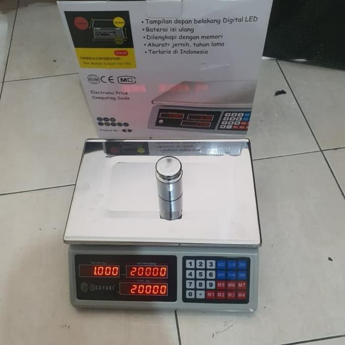 Jual SAYAKI Timbangan Digital Premium 30kg / SAYAKI ACS-A - Jakarta ...