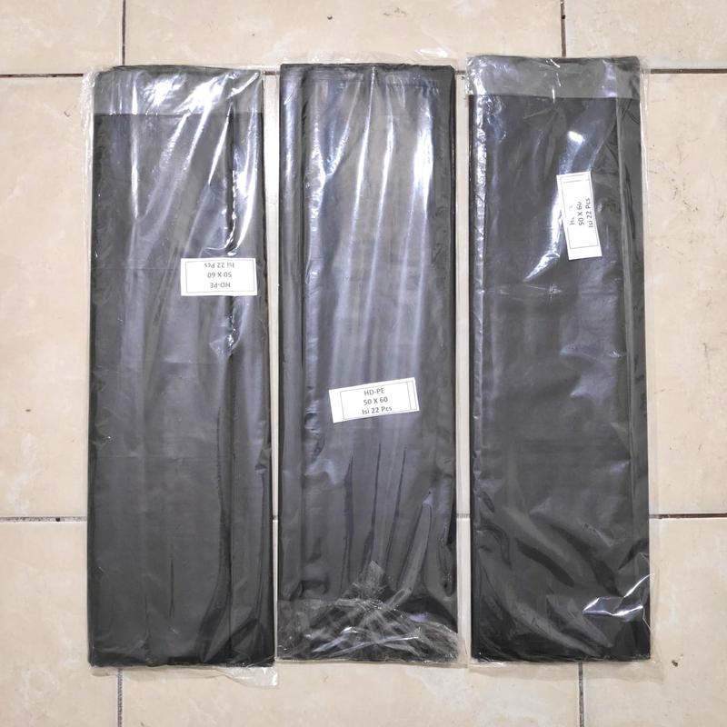 Kantong Plastik sampah Hitam uk 50x60, plastik packing hitam - Shop ...