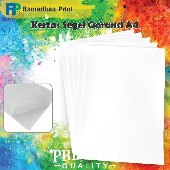 Kertas Segel Pecah Telur (Bahan Mentah / Polos) Sticker Ukuran Uk. A4 ...