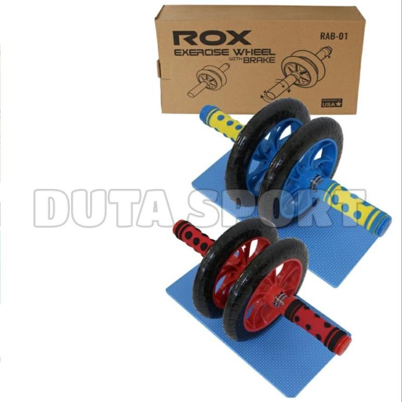 Double Wheel With Brake Abs Roller Exercise ROX Original - Shop | Tokopedia