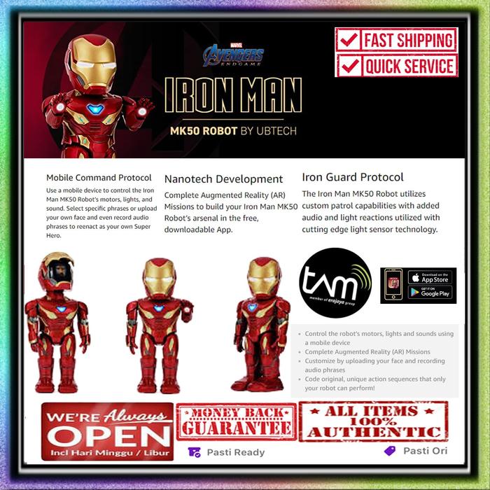 Jual UBTECH Marvel Avengers: Endgame Iron Man MK50 Robot (IOS and ...