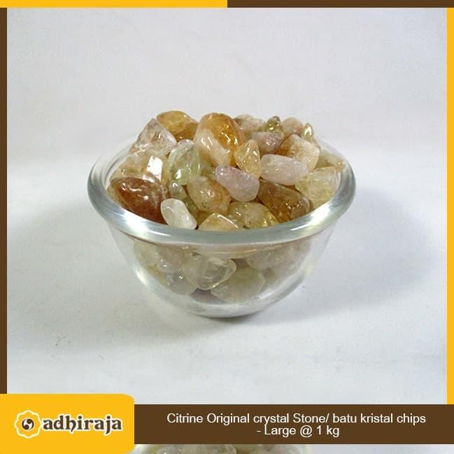 Batu Kristal Citrine Original Kepingan Precious Stone Chips Large ...