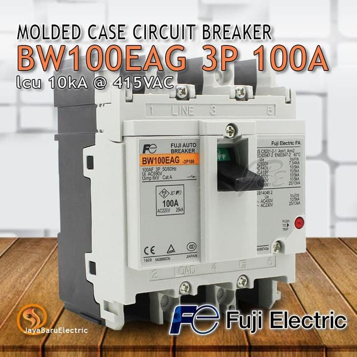 Promo CIRCUIT MCCB FUJI BW100 BW100EAG BW100-EAG 3P 75A 100A - Jakarta ...