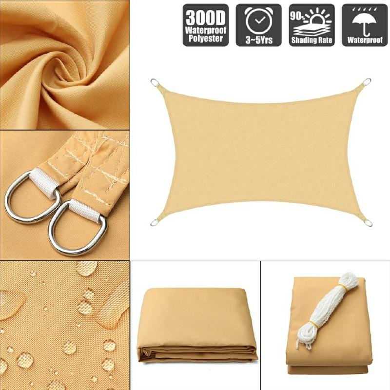 300D 160GSM 2x3 M Sun Shade Sail Garden Patio Awning Canopy - Shop ...