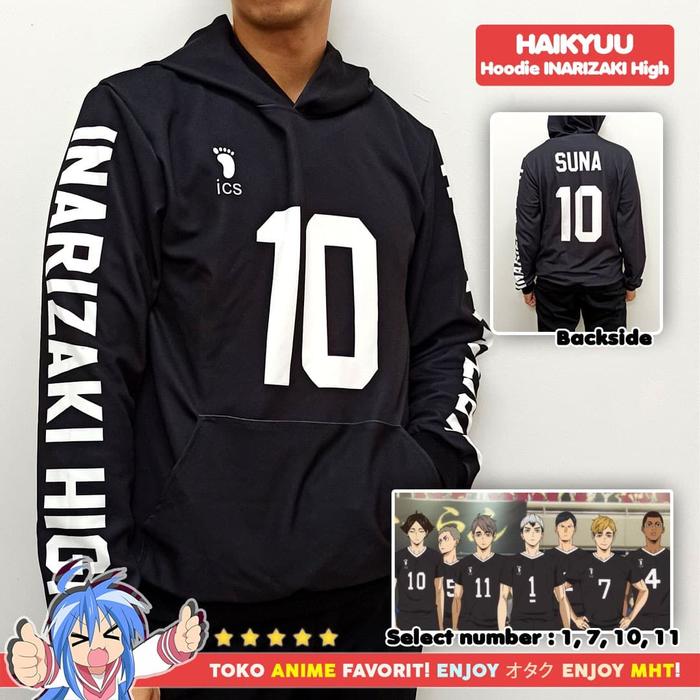 Jual Jaket Hoodie Sweater Anime Haikyuu Inarizaki High School - No 10 ...