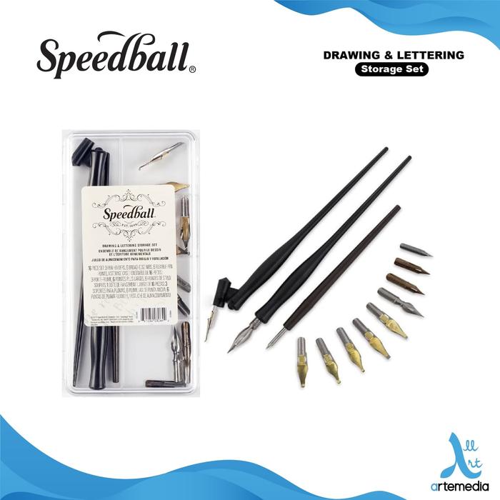 Jual Speedball Drawing & Lettering Set– Calligraphy Broad Edge ...