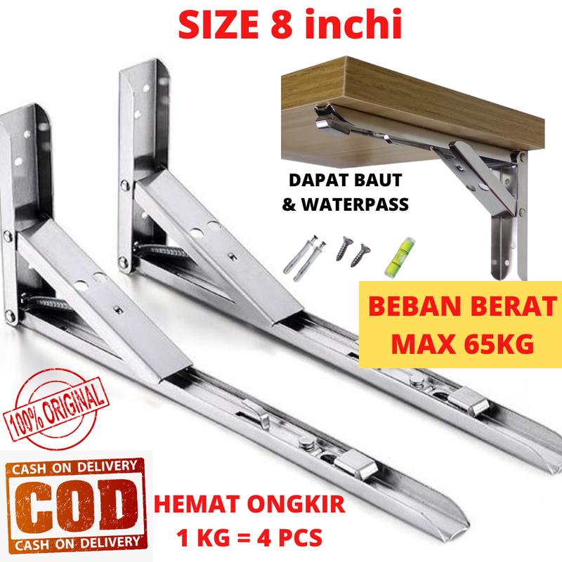 Bracket Engsel Siku Meja Lipat dinding bahan stainless steel - Shop ...