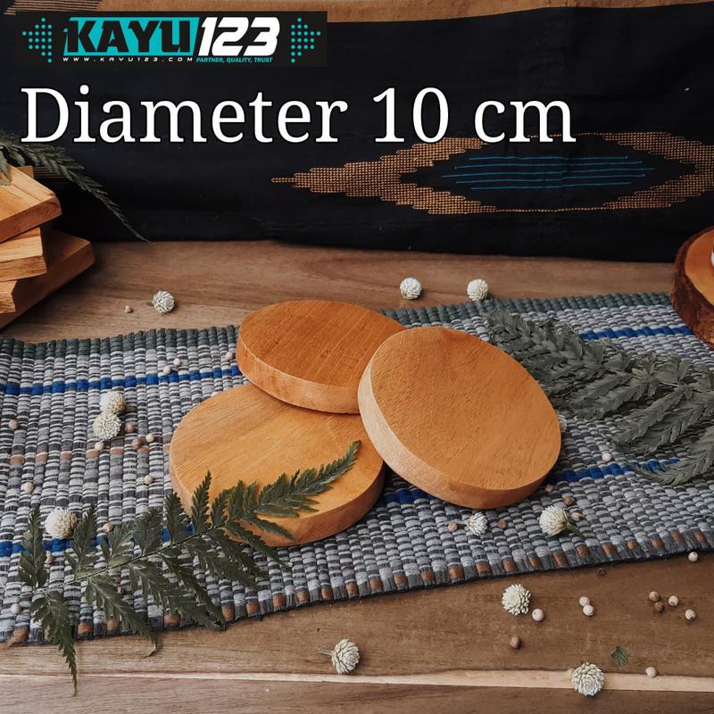 Wooden Coaster Diameter 10 cm Tatakan Gelas Lingkaran (WCV-10) - Shop ...
