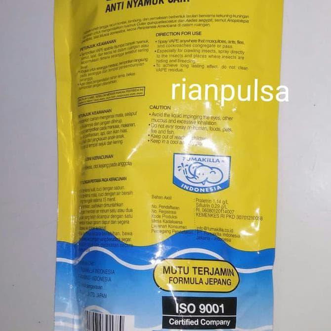 obat anti Nyamuk semprotan Cair Vape bahan air water based Fumakilla ...