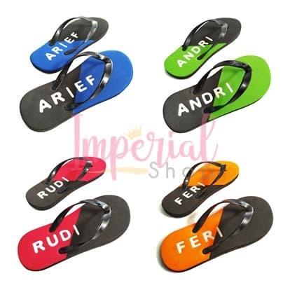 Sandal Jepit Custom Nama Sendiri Sendal Capit Buat Sesuai Nama - Shop ...