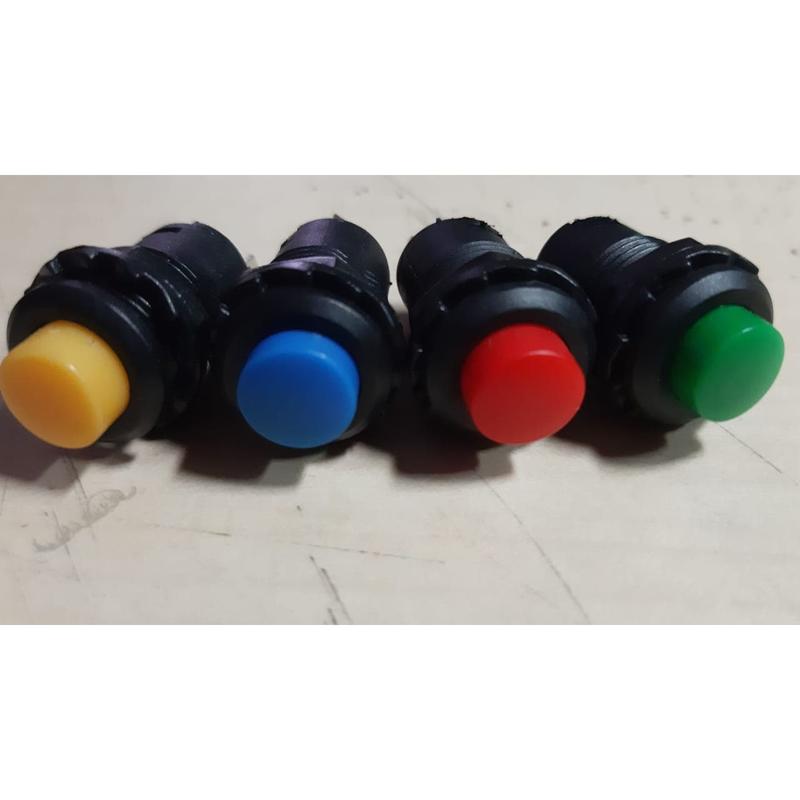 Push On Toggle Button Switch Tombol Bulat Warna 2 Kaki/Pin - Shop ...