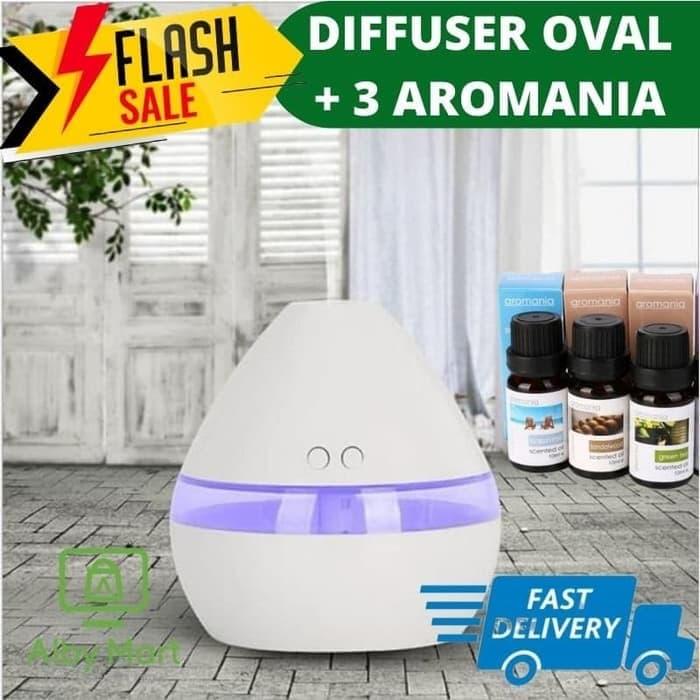 Paket Pengharum Ruangan Humidifier Air Diffuser + 3 Pcs Essential ...