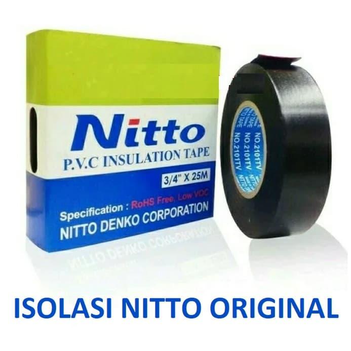 Jual Isolasi Listrik NITTO ORIGINAL 3/4 inch x 25 M Insulation Tape ...