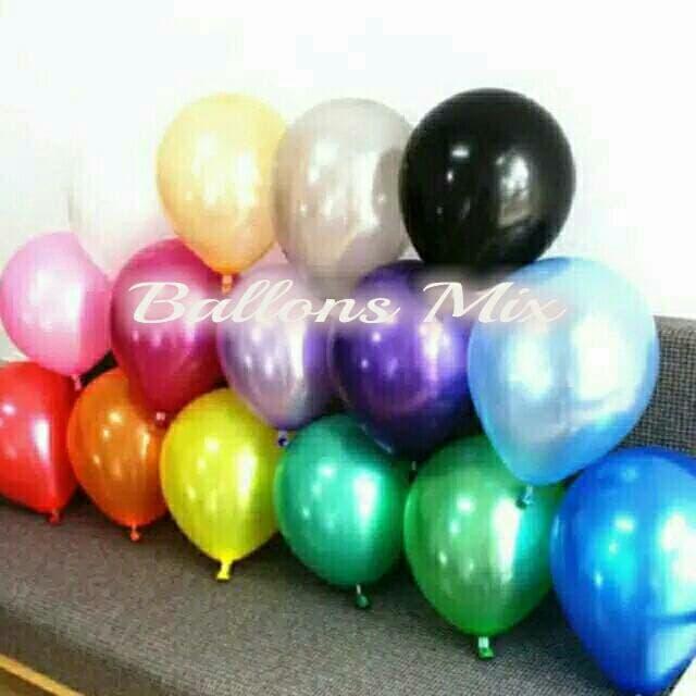 Balon latex metalix 12" /balon karet metalik 12" - Shop | Tokopedia