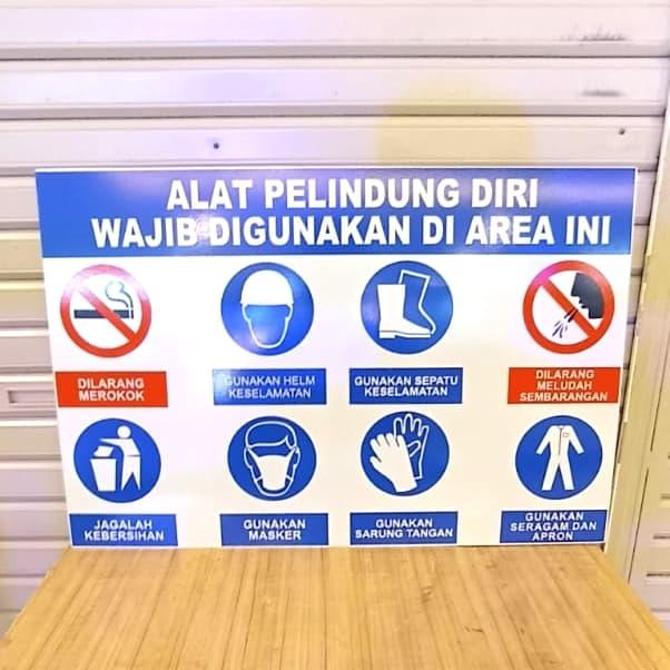 Jual SIGN PLAT ALUMUNIUM APD ALAT PELINDUNG DIRI UKURAN 60x65CM ...