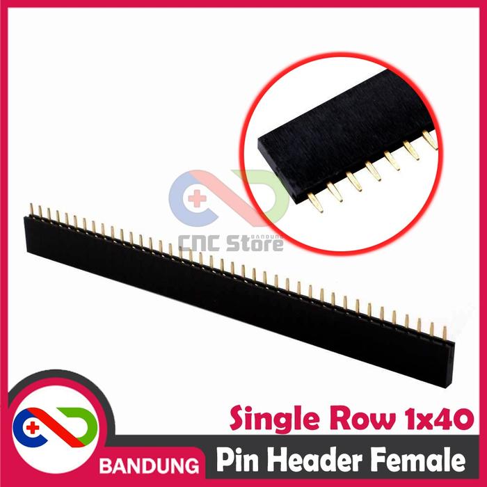 Jual Pin Header Female Male 1x40 2.54mm | Strip Konektor Single Row ...