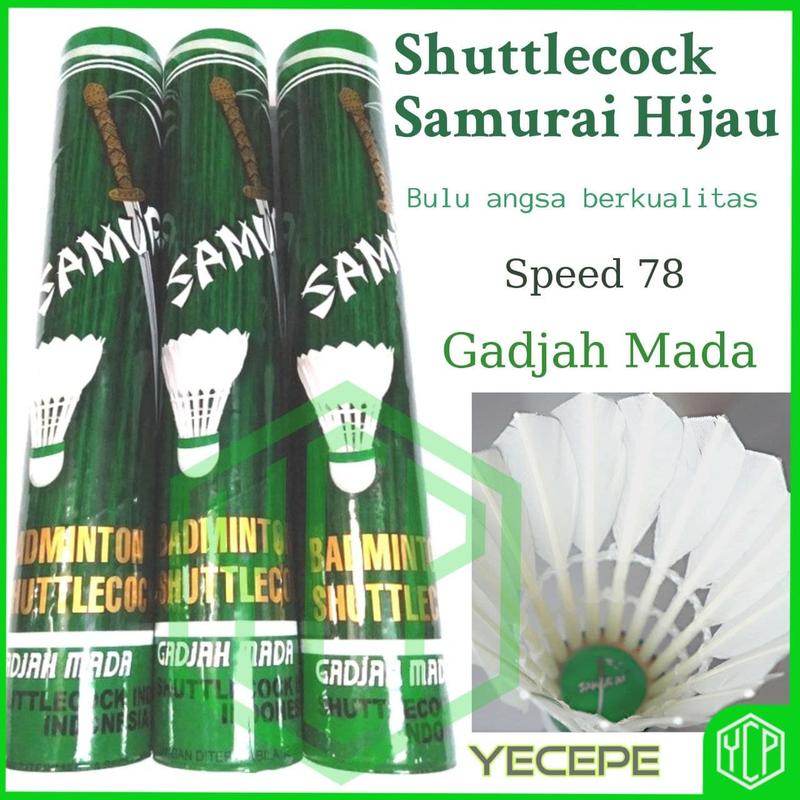 SHUTTLECOCK / COCK / KOK Bulutangkis SAMURAI HIJAU ORIGINAL GAJAH MADA ...