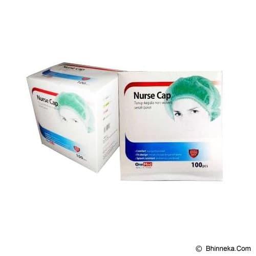 NURSE CAP ONEMED HAIR NET 1 KOTAK ISI 100 PCS SEGEL PENUTUP KEPALA ...