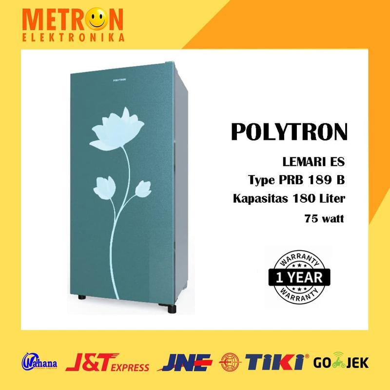 POLYTRON PRB 189 B / BLUE METAL DOOR KULKAS 1 PINTU 180 LT / PRB189B ...