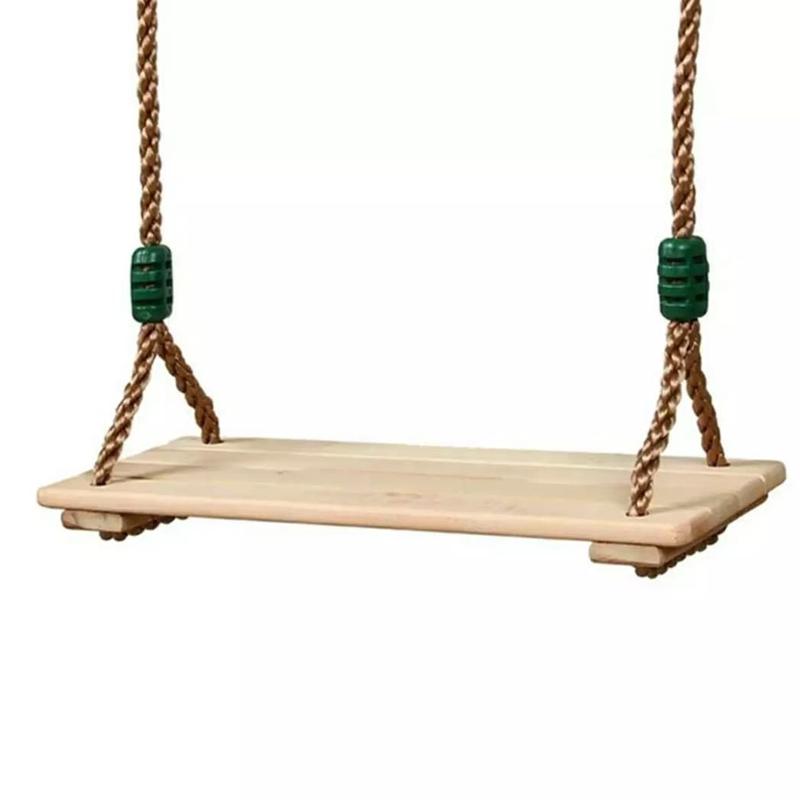 Wood Hanging Rope Swing Seat Kid Adult Outdoor Backyard - Shop | Tokopedia