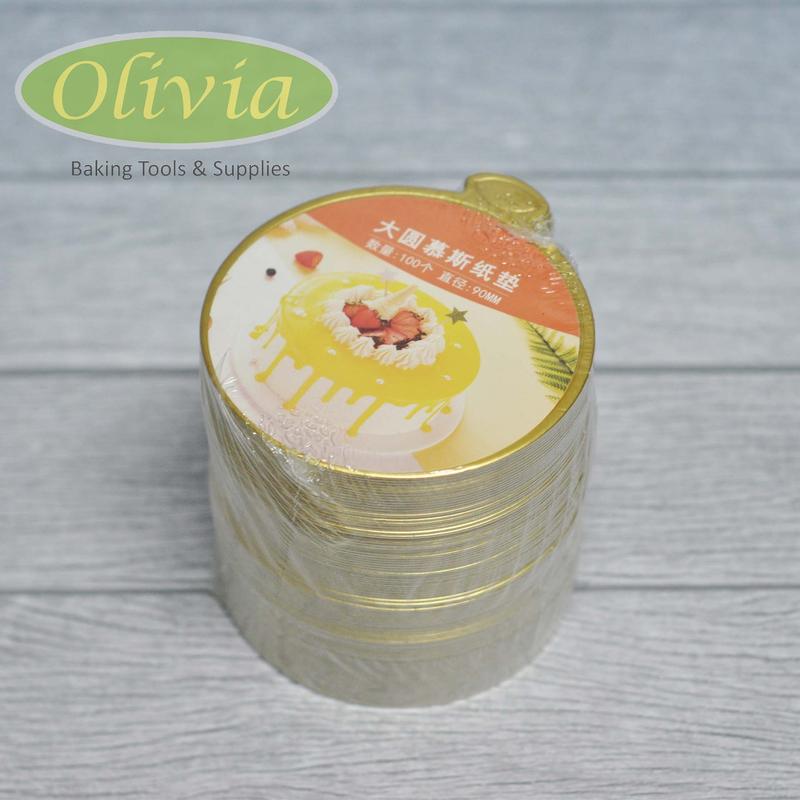 Tatakan Emas Bulat Kue Tiramisu Alas Cheese Cake Slice Gold - Shop ...