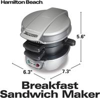 Jual Hamilton Beach Breakfast Sandwich Maker, Silver (25475A) - Normal ...